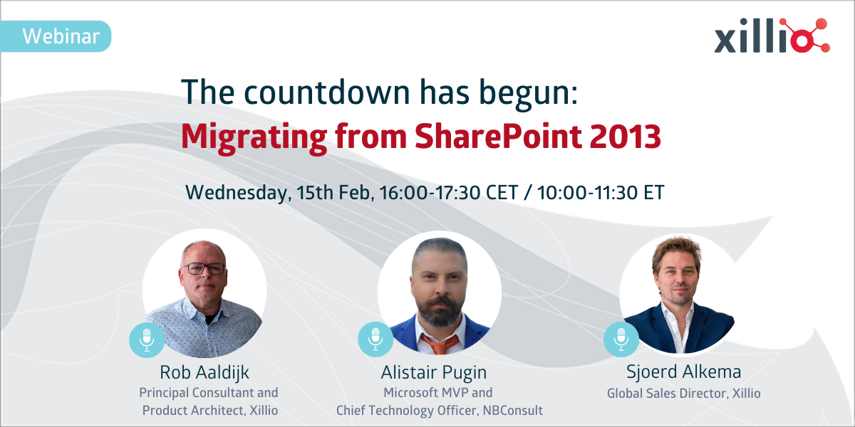 Webinar 'The countdown has begun: Migrating from SharePoint 2013'